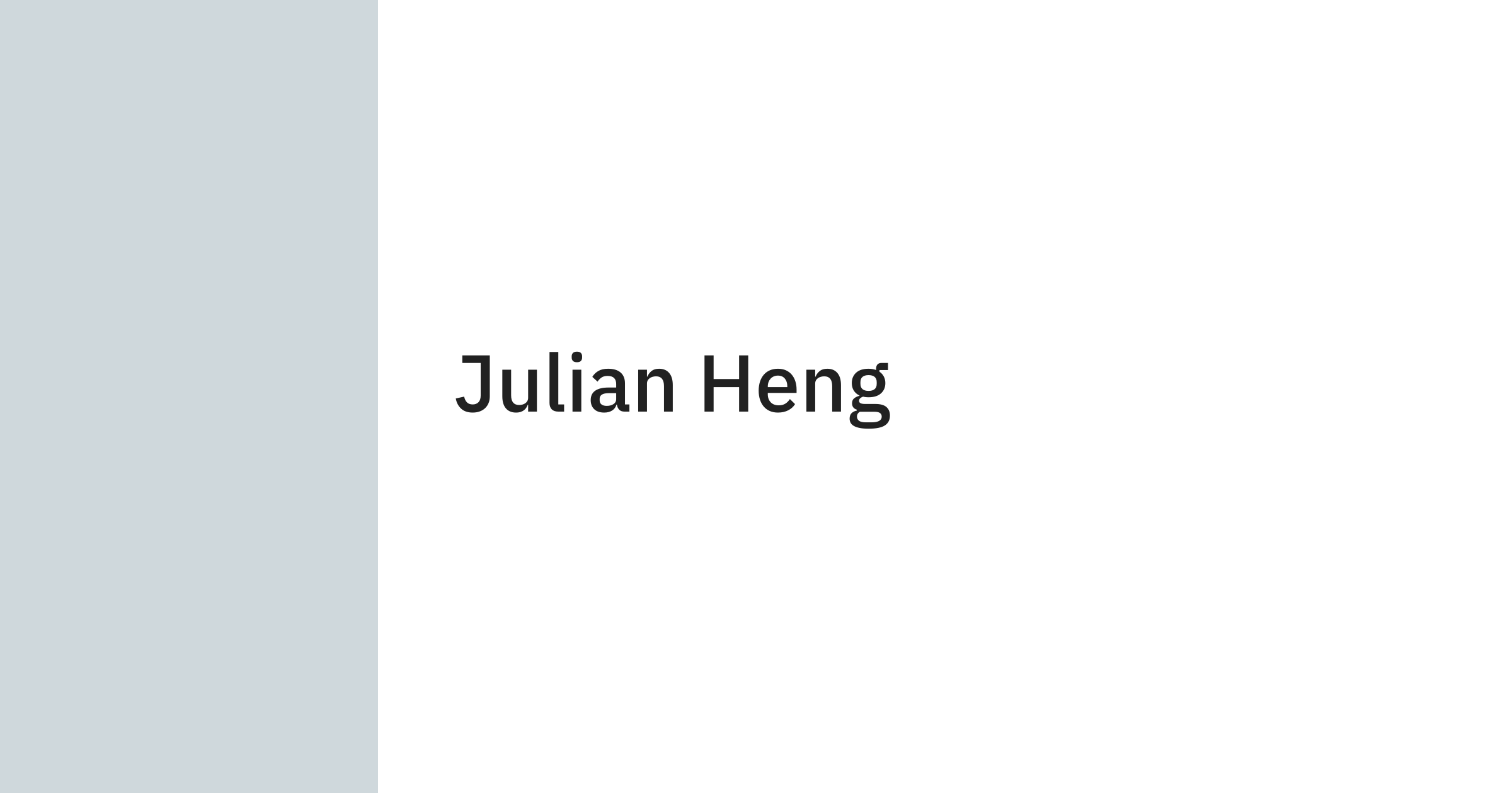 Julian Heng – About Me